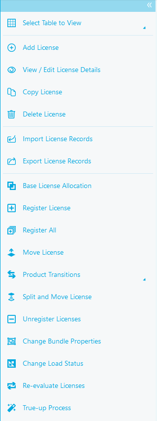 License Records Tasks